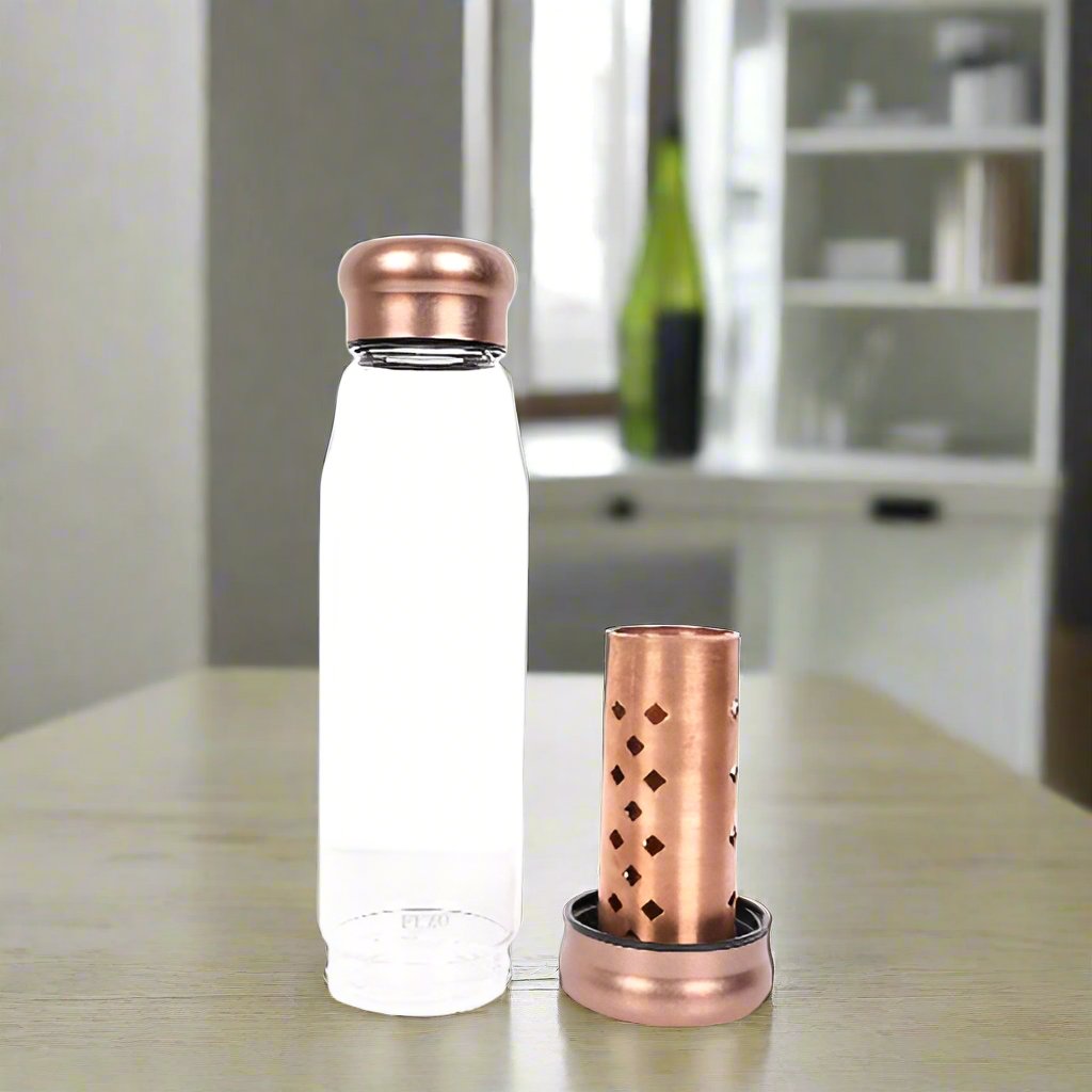 Cuprum | Stainless Steel Lid Bottle | Copper-Charged Glass Bottle | Co– Book My Gift